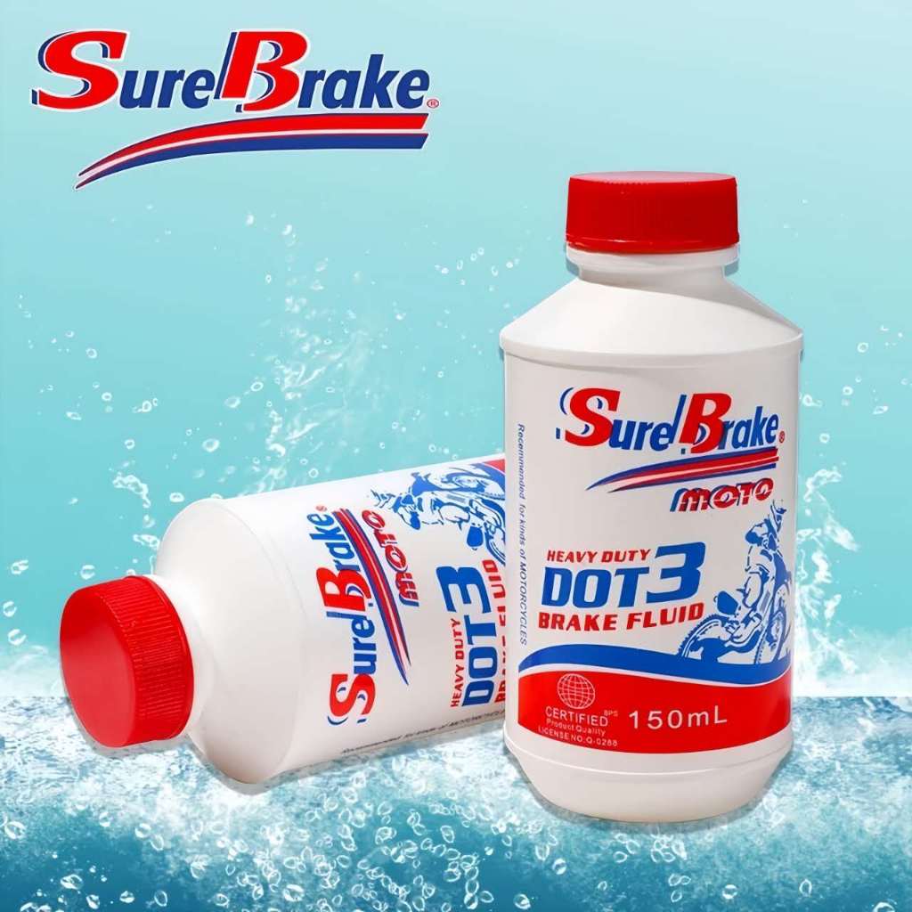 SURE BRAKE DOT3 BRAKE FLUID - MOTOPLUS MOTORCYCLE 150ML | Shopee ...