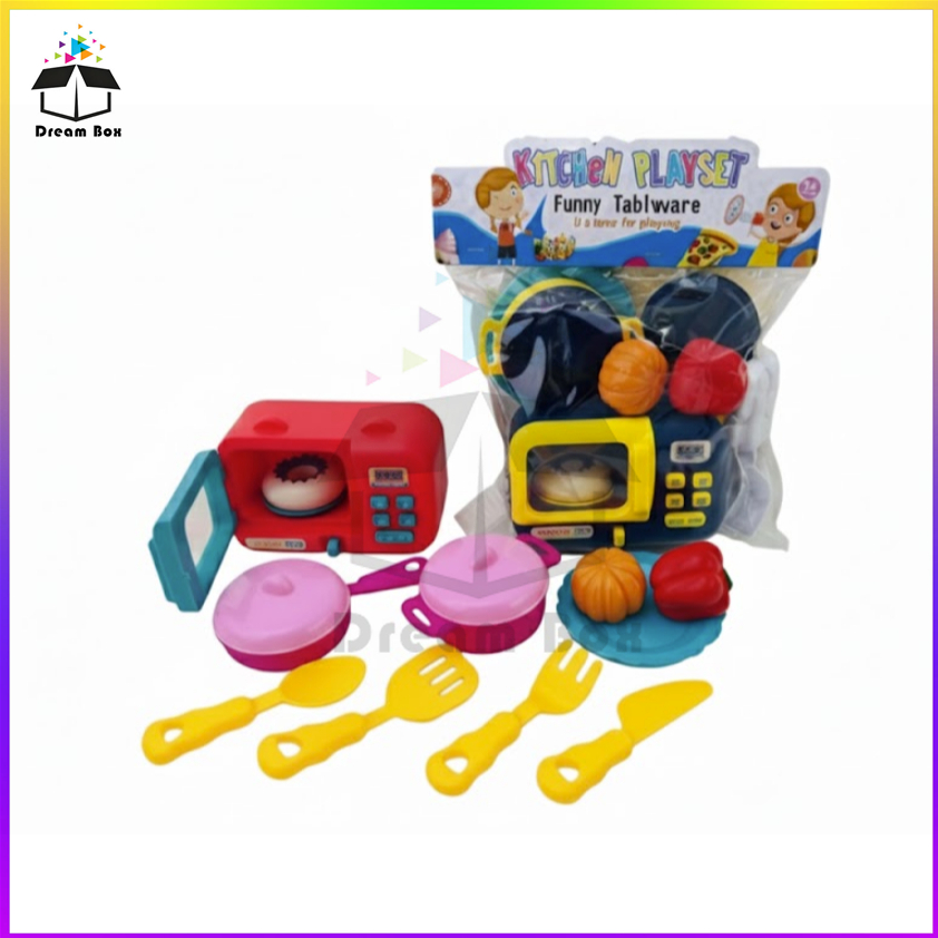 (DB) Kid Toys Kitchen Toys Simulation Dinnerware Educational Toys Mini ...