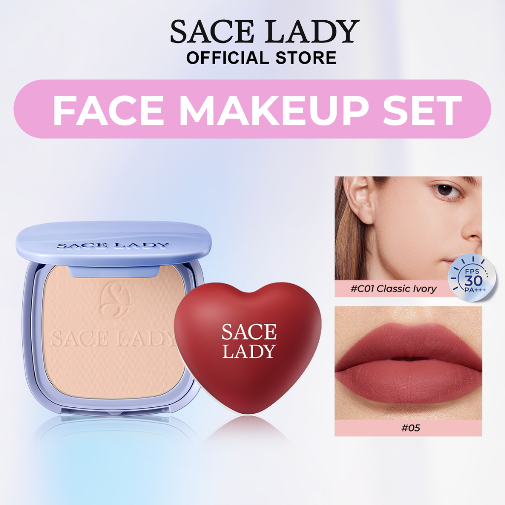 SACE LADY Matte Makeup Set Oil Control Flawless Face Powder Transfer ...