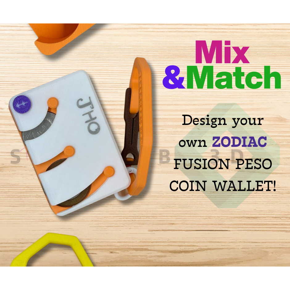 HERSLEEKLAB 3D Printed Personalized ZODIAC FUSION Peso Coin Wallet ...