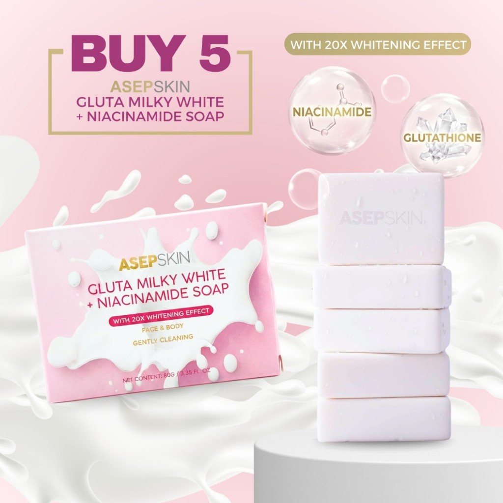 [BUY 4PCS+1PC FREE] ASEP Skin Niacinamide 20x Whitening-FREE MESH NET ...