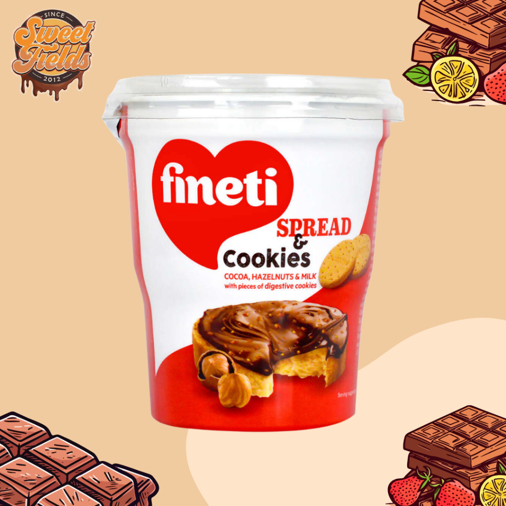 Fineti Cocoa, Hazelnuts and Milk Spread with Digestive Cookies, 370g ...