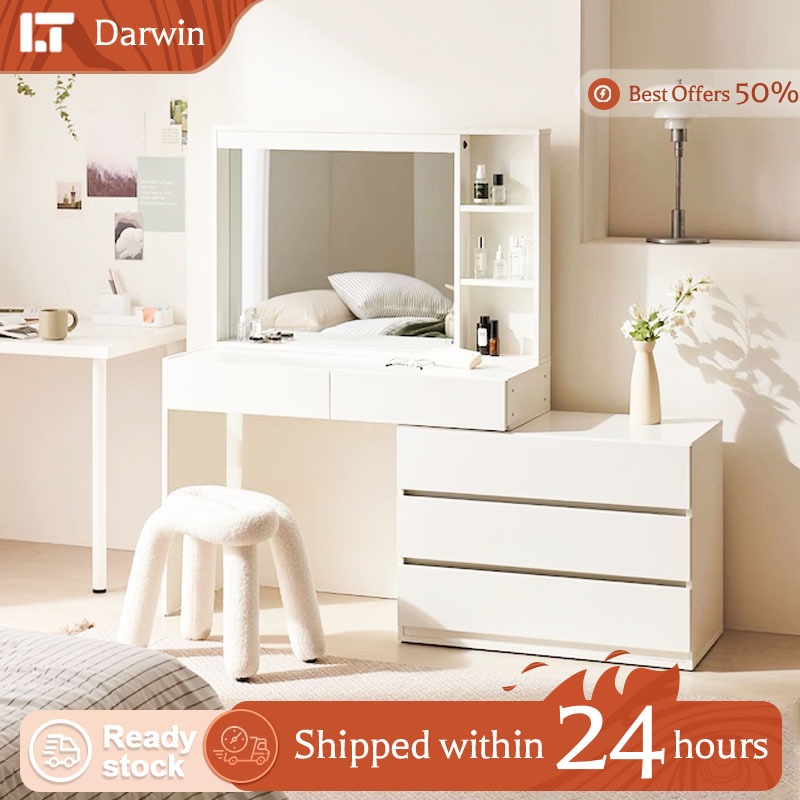 DARWIN Modern minimalist bedroom dressing table with expandable ...