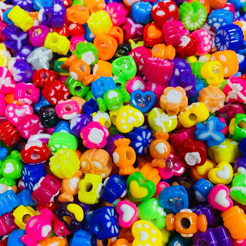 250grams Mix Charms Big Hole Loopable Beads Assorted Mix Charms for DIY ...