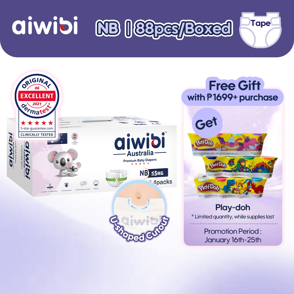 Aiwibi Premium Natural Newborn Diapers Baby Diapers Soft and ...