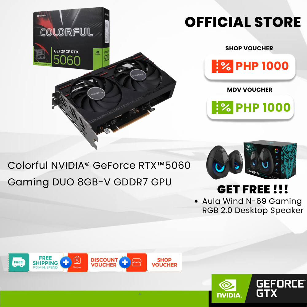 Colorful NVIDIA® GeForce RTX™5060 Gaming DUO 8GB-V GDDR7 GPU | Shopee ...