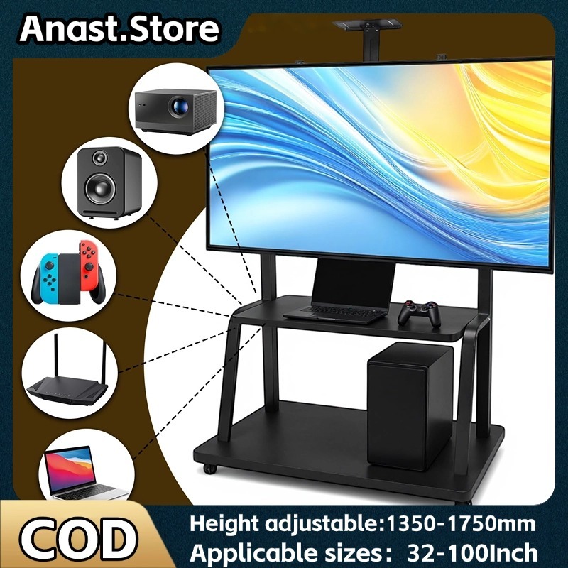 TV Stand For 32-100 Inch Heavy Duty Floor TV Stand Height Adjustable ...