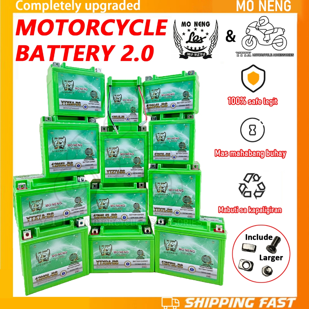 MO NENG Maintenance Free Motorcycle Battery 4L/5L/6.5L/7L/9L/5A/7A/9A ...