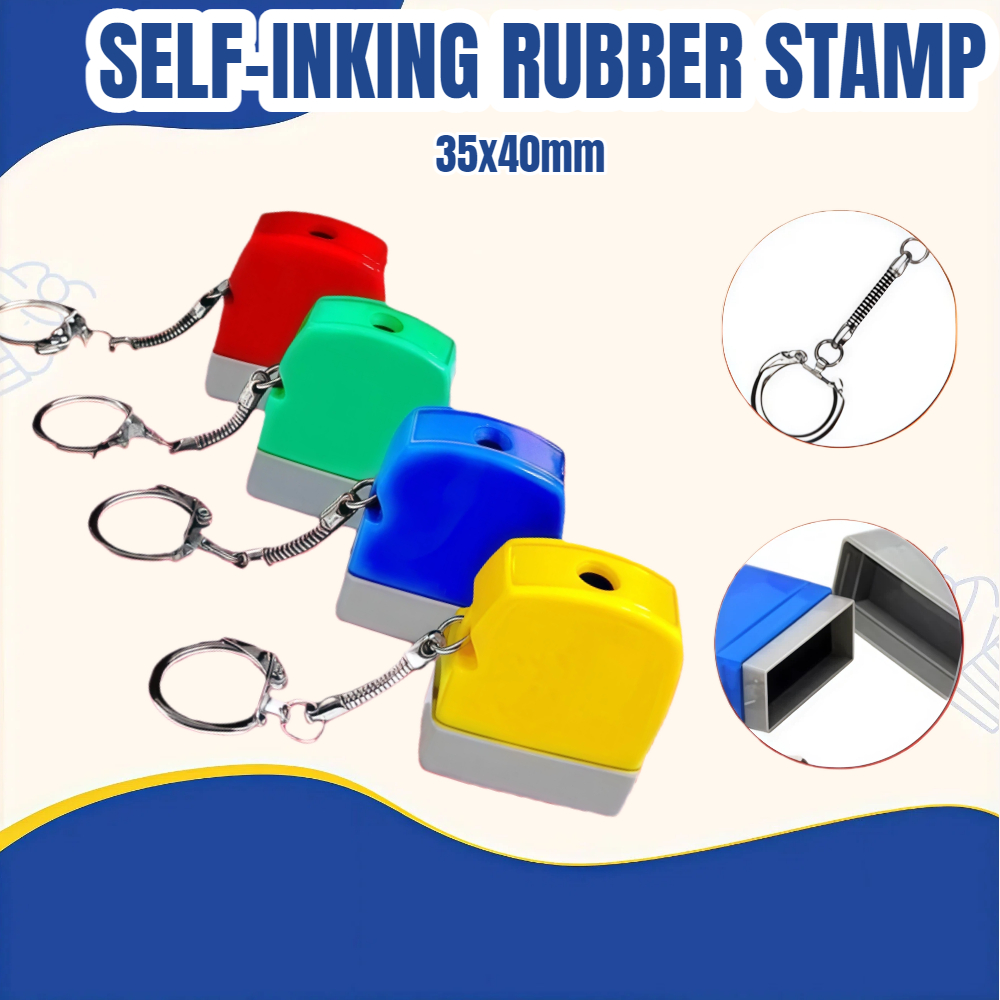 35x40mm Blank Printable Self-Inking Keychain Stamp Set – Photosensitive ...