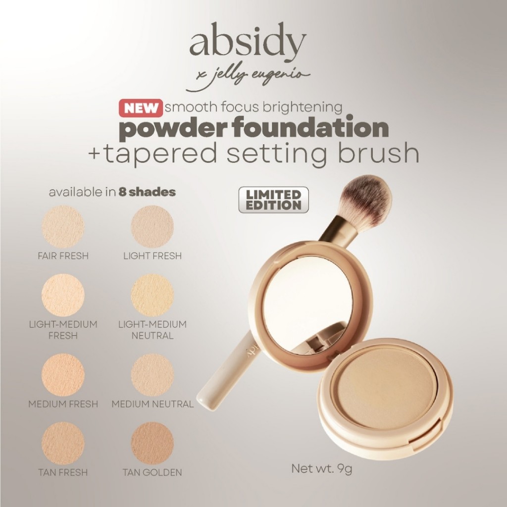 Absidy x Jelly Eugenio Smooth Focus Powder Foundation + Flat Tapered ...