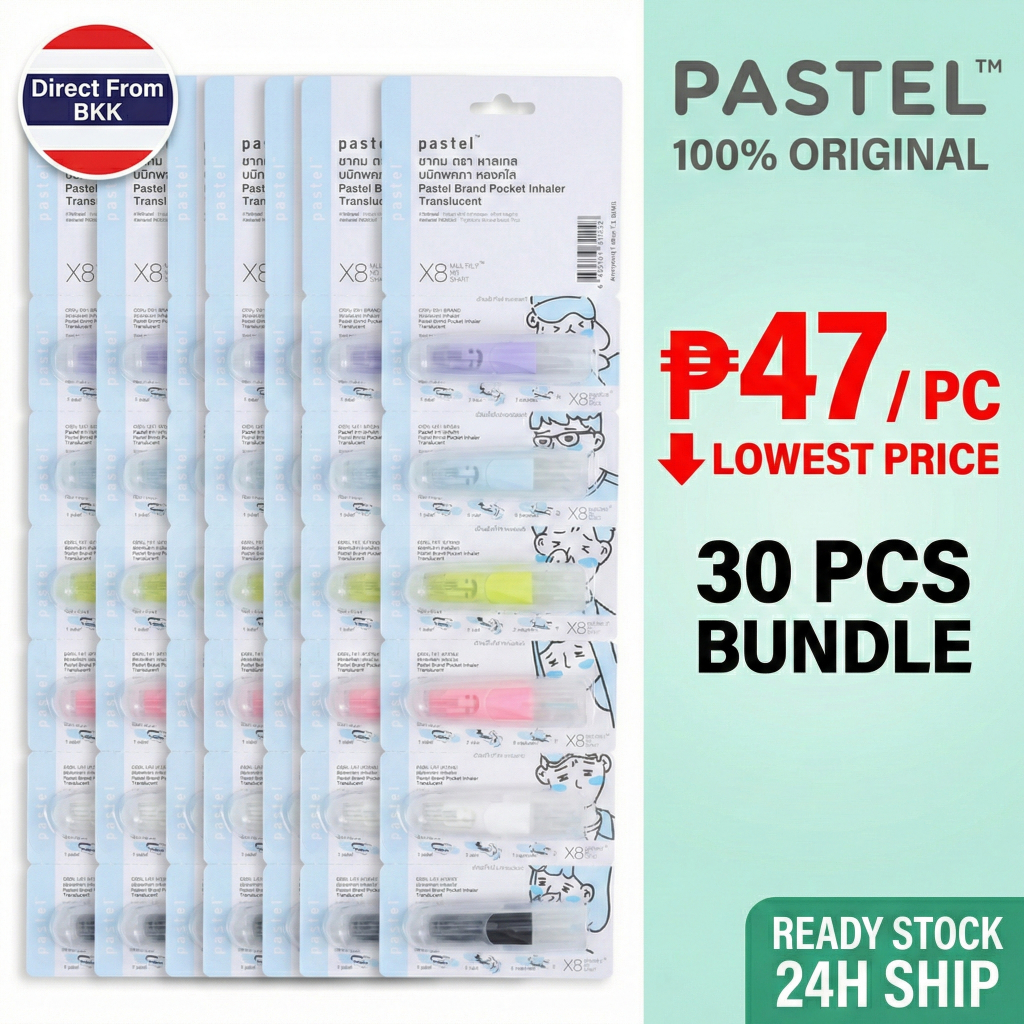 【30PCS】Original Pastel Inhaler Thailand Creative Pocket Inhaler 2-in-1 ...