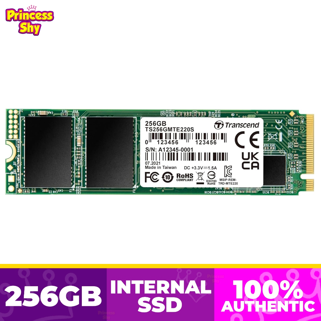 Transcend 256GB MTE220S PCIe NVMe Gen3x4 SSD M.2 2280 3D TLC with DRAM ...