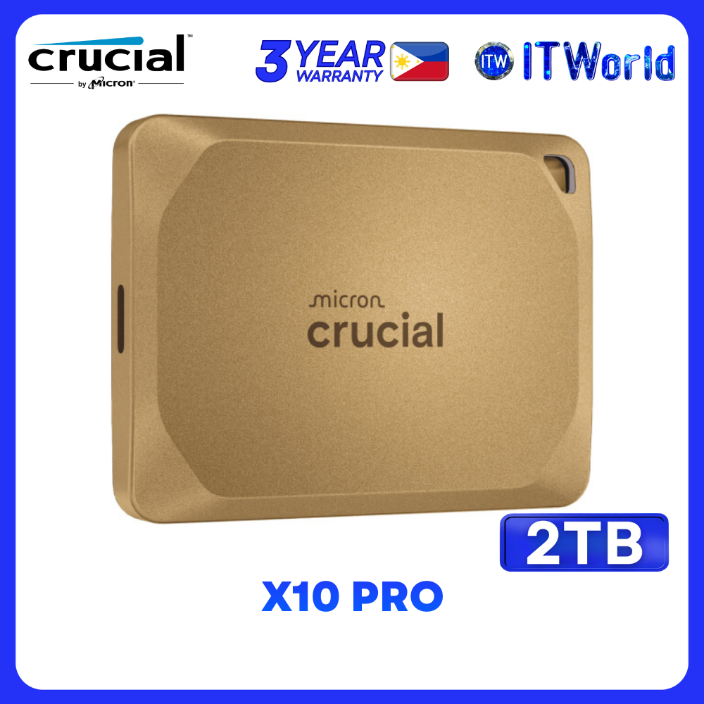 Crucial X10 Pro 2TB Portable SSD USB 3.2 Gen2x2 2100MB/s IP55 External ...