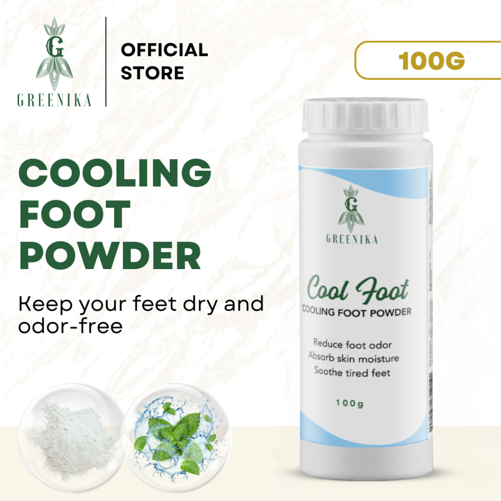 [ DEODORANT FOOT POWDER ] Greenika Cool Foot Cooling Foot Powder ...