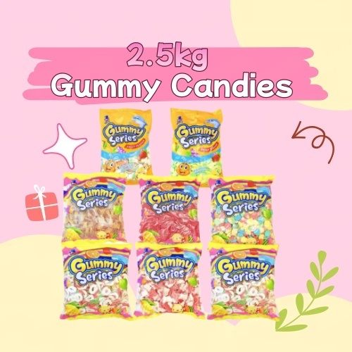 Gummy Candies Wholesale 2.5kg (500-550pcs)|Soft Chewy Candy for Snack ...