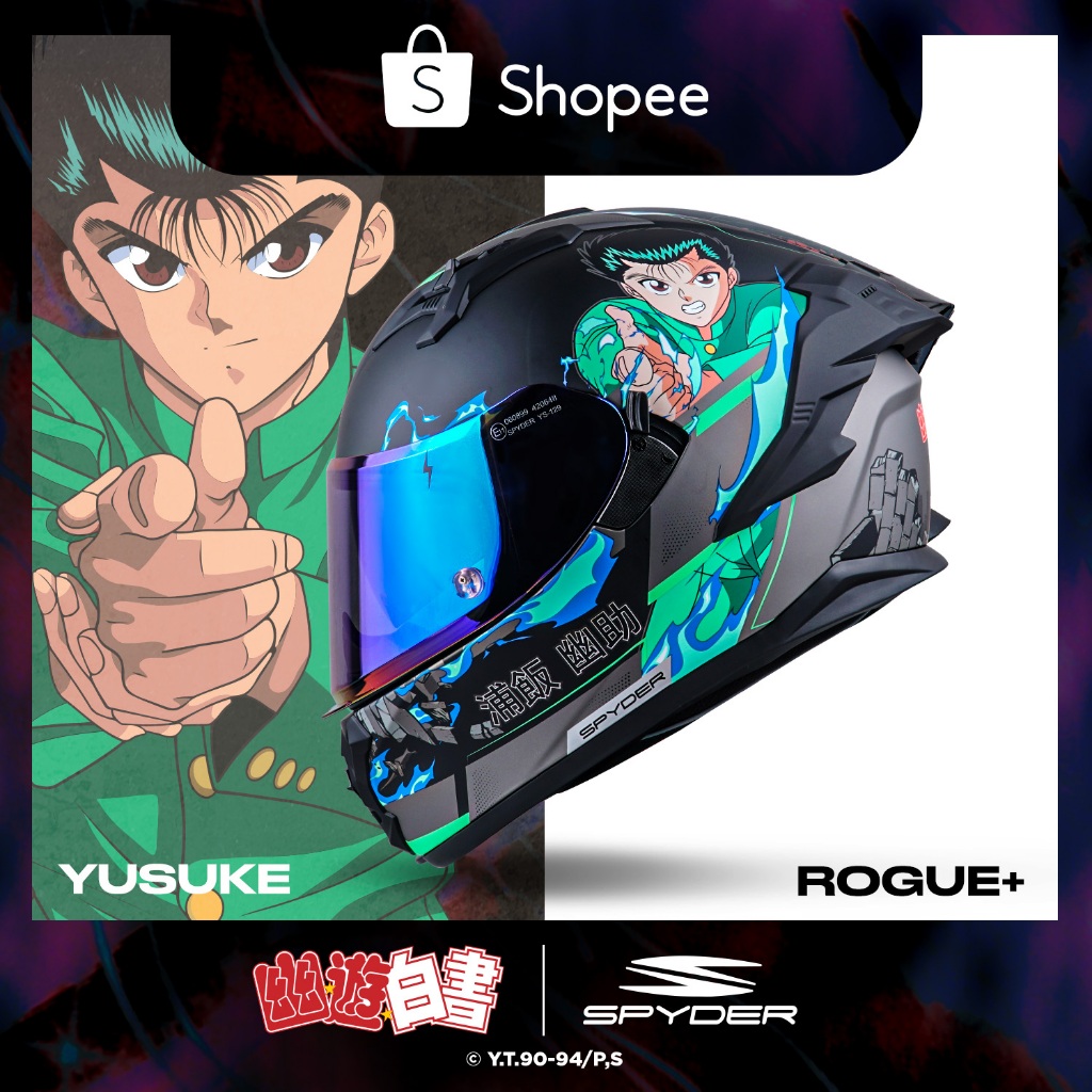 NEW RELEASE | SPYDER X YuYu Hakusho Rogue+ GD Yusuke SB Full Face ...