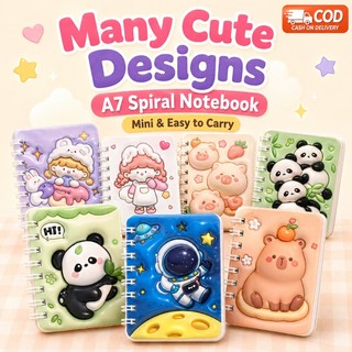 A7 Mini Diary Book Cute Cartoon Spiral Notebook Coil Notepad for ...