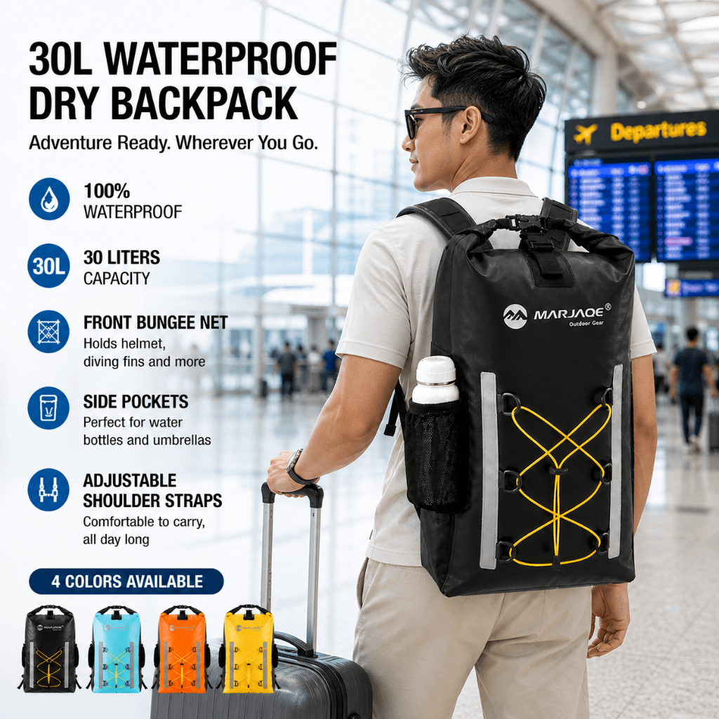 Outdoor Sport MARJAQE Dry Bag Waterproof bucket Bag Swimming gear Ocean ...