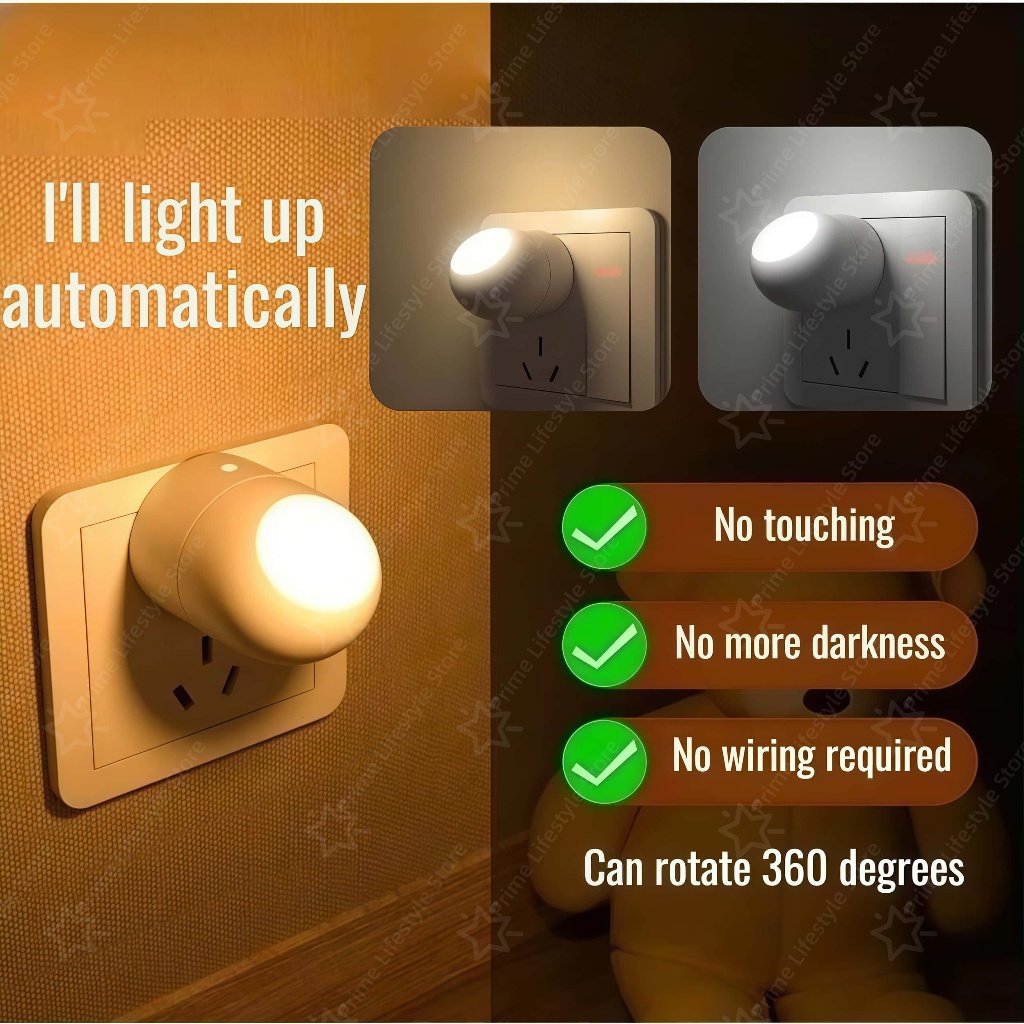 360° Sensor Night Light Eye Protection Reading Mini Lights Small Night ...