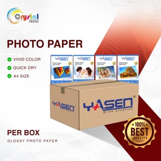 1 BOX YASEN A4 Size Photo Paper | High Glossy | RC Resin Coated ...