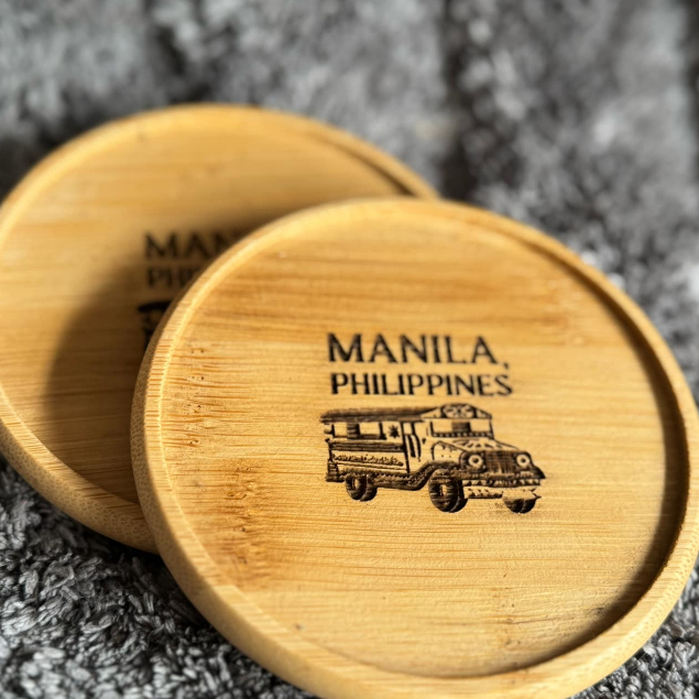 3pcs JEEPNEY MANILA BAMBOO COASTER | Shopee Philippines