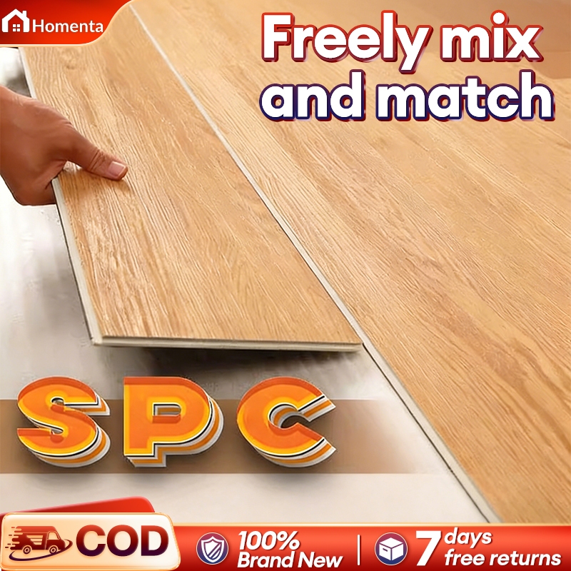 SPC Click Lock Vinyl Tile Floor Wood Waterproof Tiles For Flooring Home ...