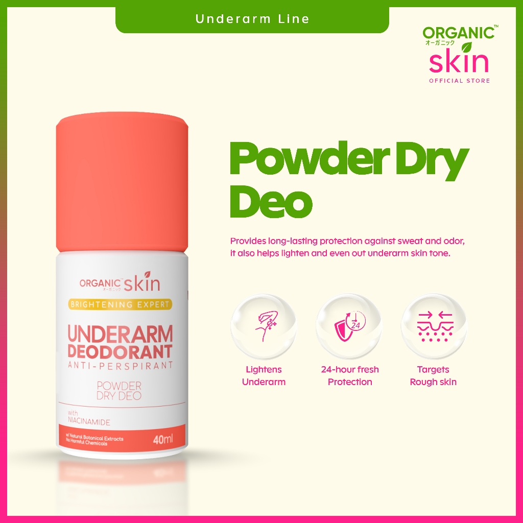 Organic Skin Japan Intensive Whitening Underarm Powder Dry Deodorant ...