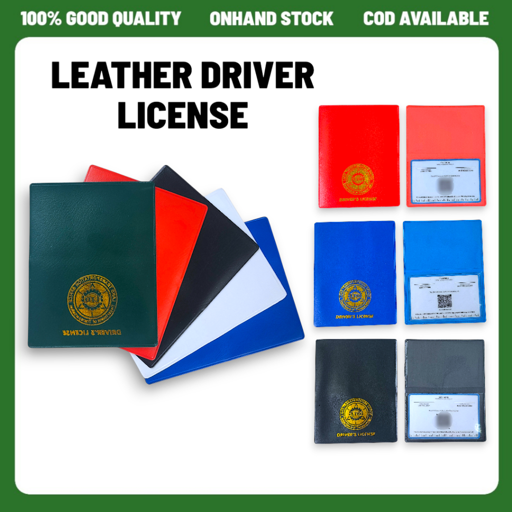 LEATHER DRIVER'S LICENSE ID CARD HOLDER (2 SLOT) | Shopee Philippines
