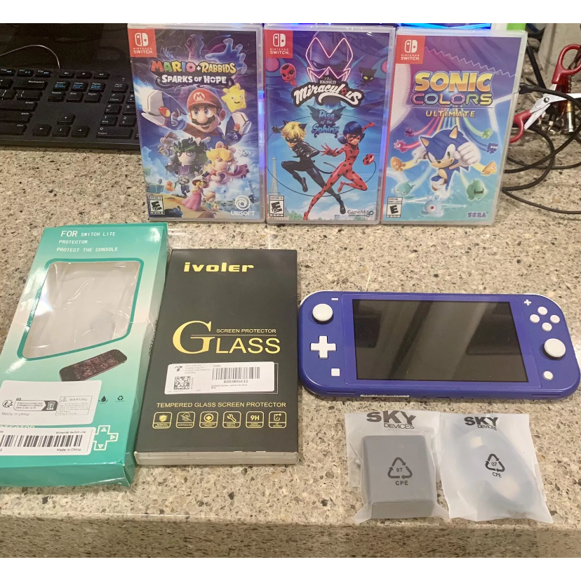 Nintendo Switch Lite Purple Handheld Console Bundle! With Free Games ...