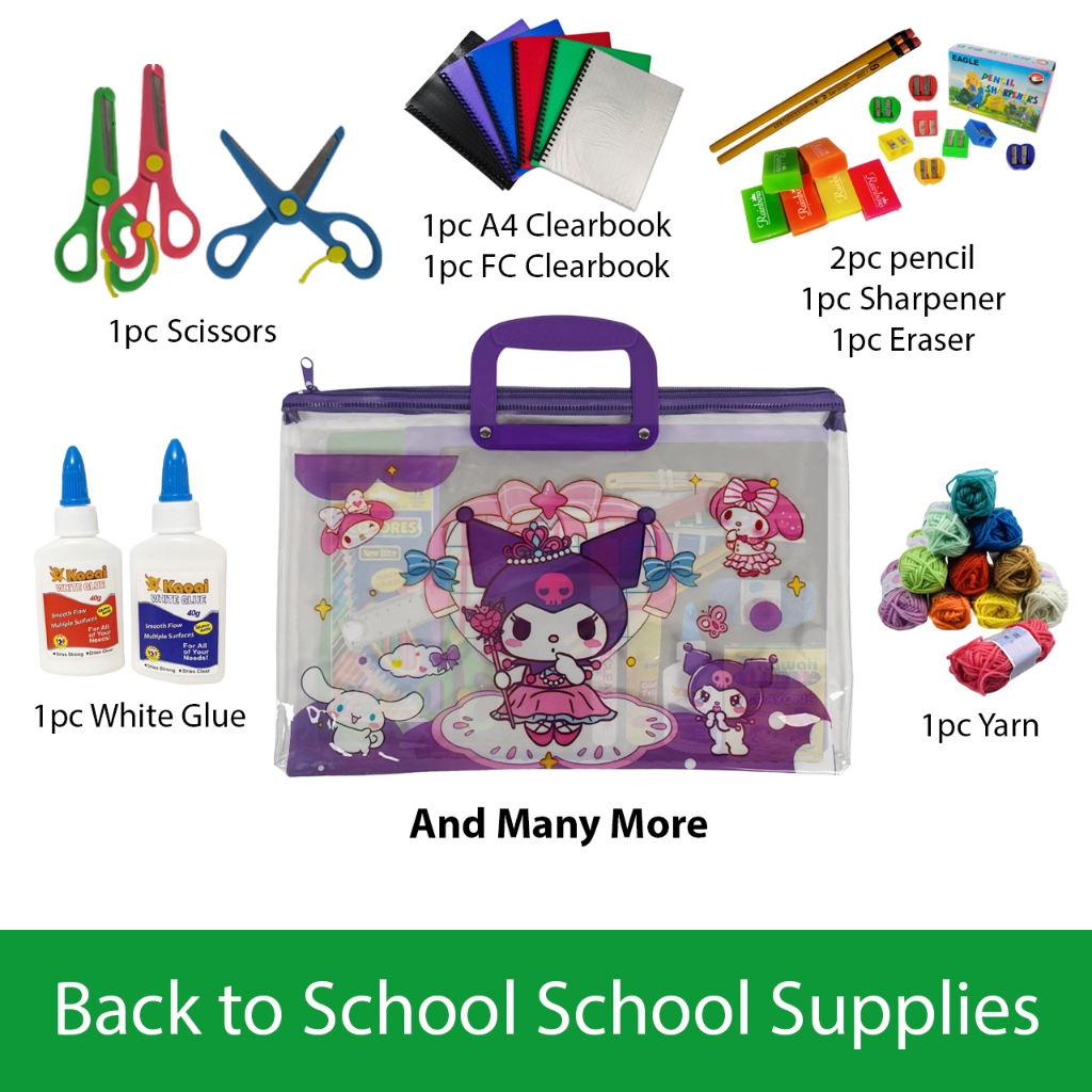 Sanrio theme Portable file bag "Back to School" School Supplies "B1 ...