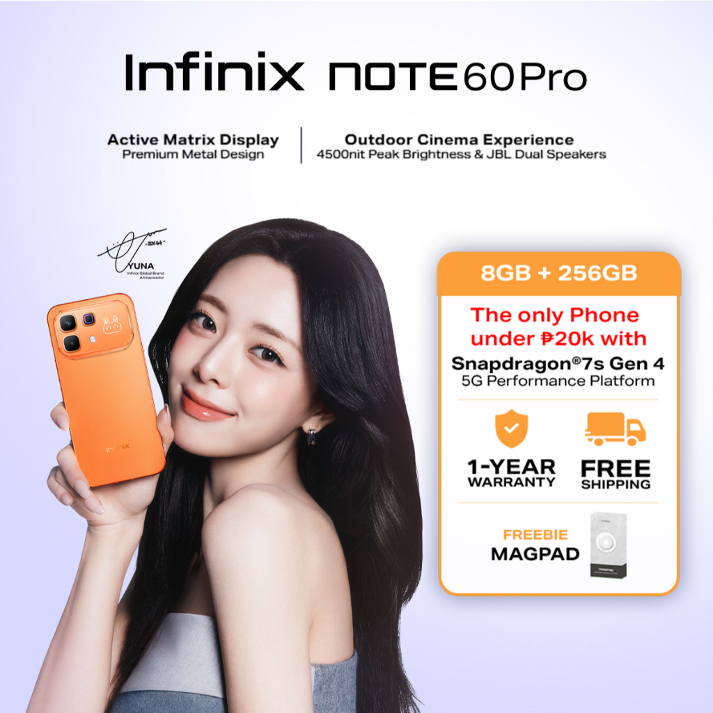 Infinix NOTE 60 Pro 5G (up to 16GB [8+256] Snapdragon 7s, 144Hz Active ...