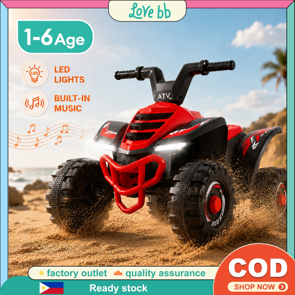Electric Car for kids Ride on ATV 1-6 Years with Lighting and Music ...
