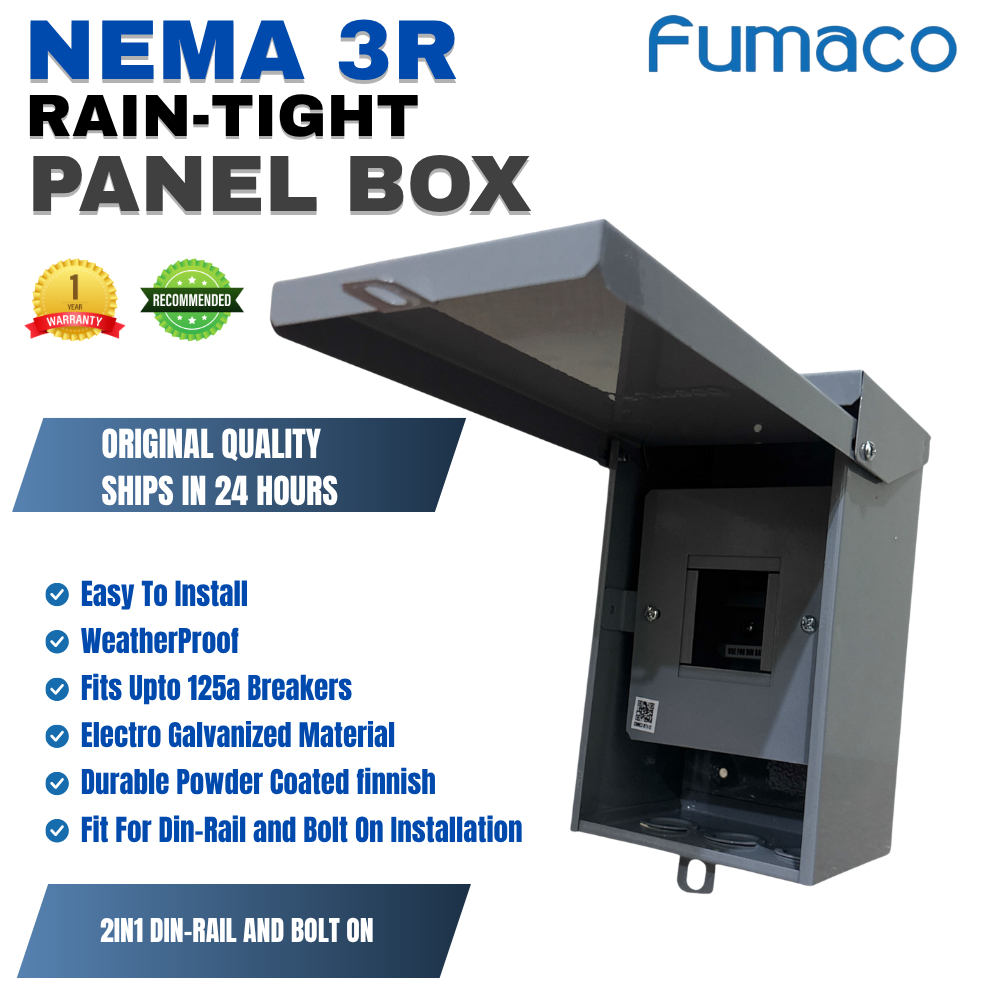 FUMACO Nema 3R RAIN-TIGHT PANEL Board BOX Electrical Enclosure Din Rail ...