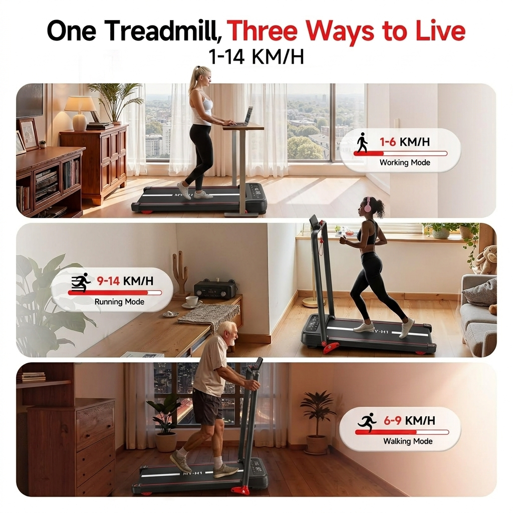 MY-HI Treadmill Electric Walking pad Treadmill foldable Treadmill Flat ...