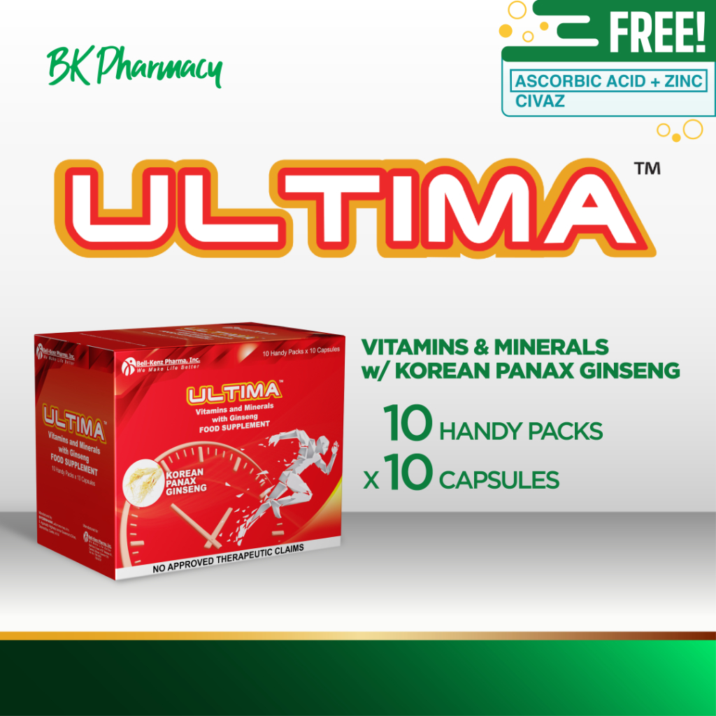 Ultima Vitamins + Minerals with Ginseng 100 pcs | Shopee Philippines
