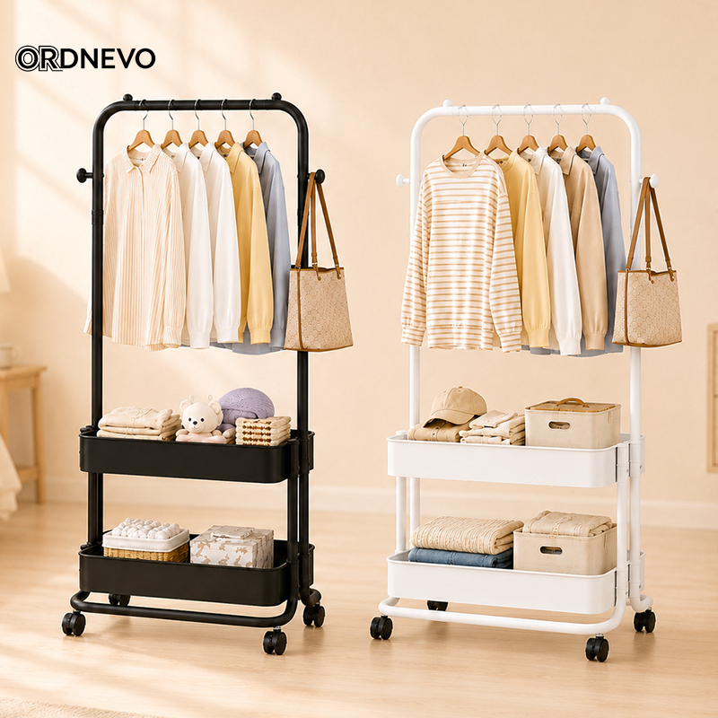 Space Saving Clothes Rack Indoor Sampayan With Wheels Storage Laundry ...
