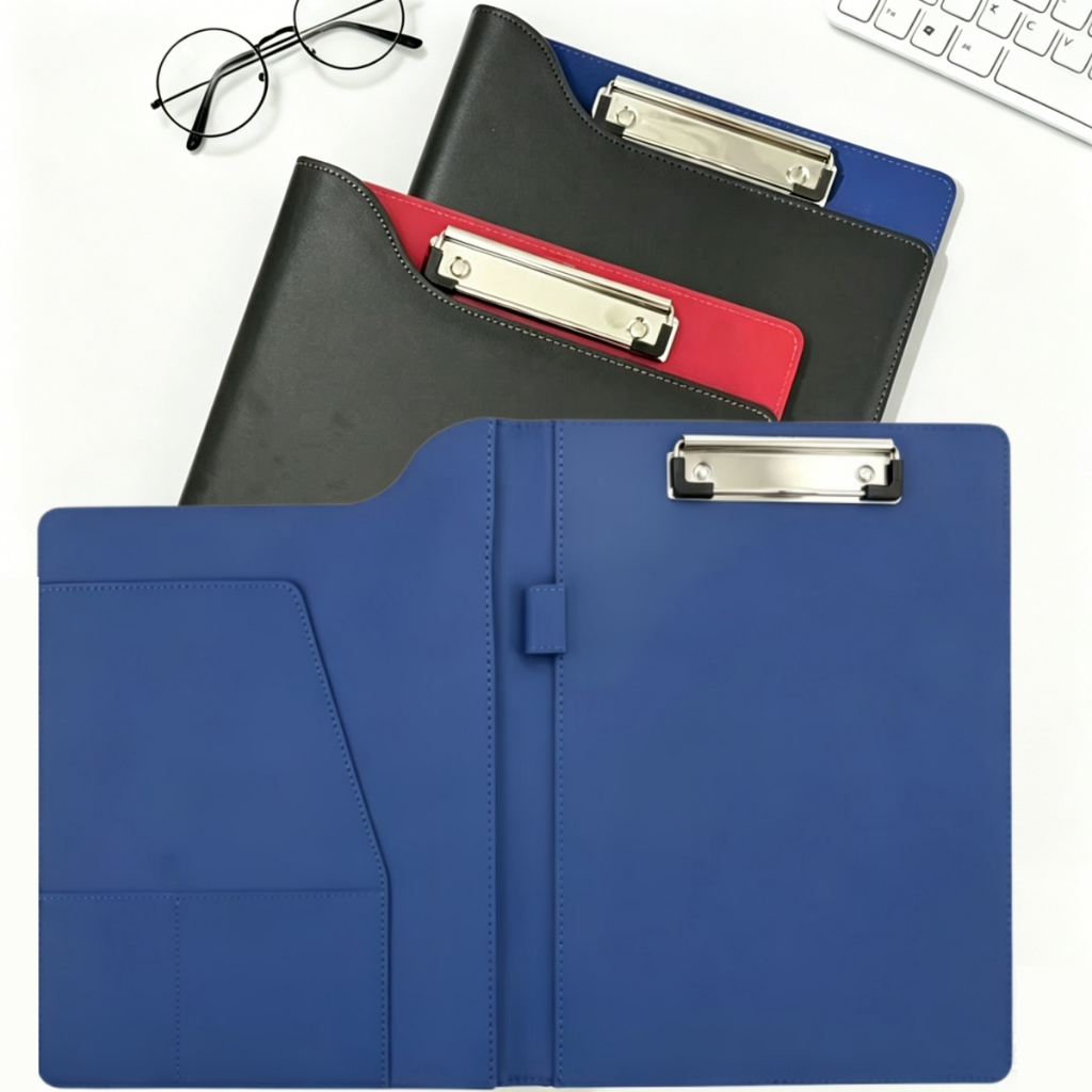 Leather Clipboard Folder Long Clipboard with Cover Two-tone Folder with ...