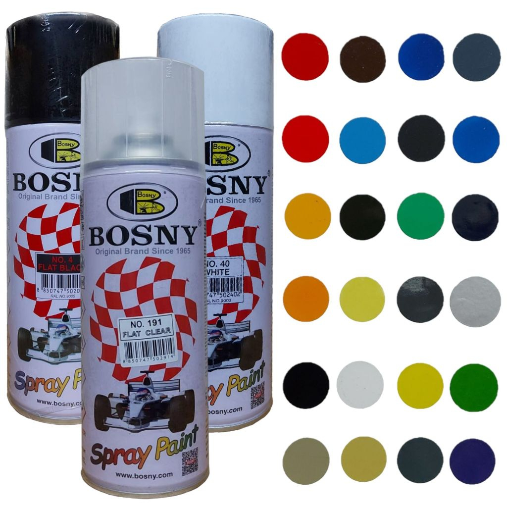 400mL BOSNY Acrylic Oil Based Spray Paint Waterproof Paint Black/Blue ...
