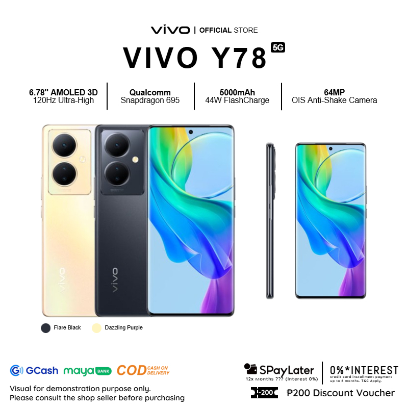 NEW Vivo Y78 5G Smartphone | 6.78'' AMOLED 120Hz Display | 8GB RAM ...