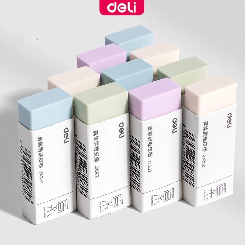 Deli 1PC Dust-Free Eraser Soft Rubber Erasers for School Office Precise ...