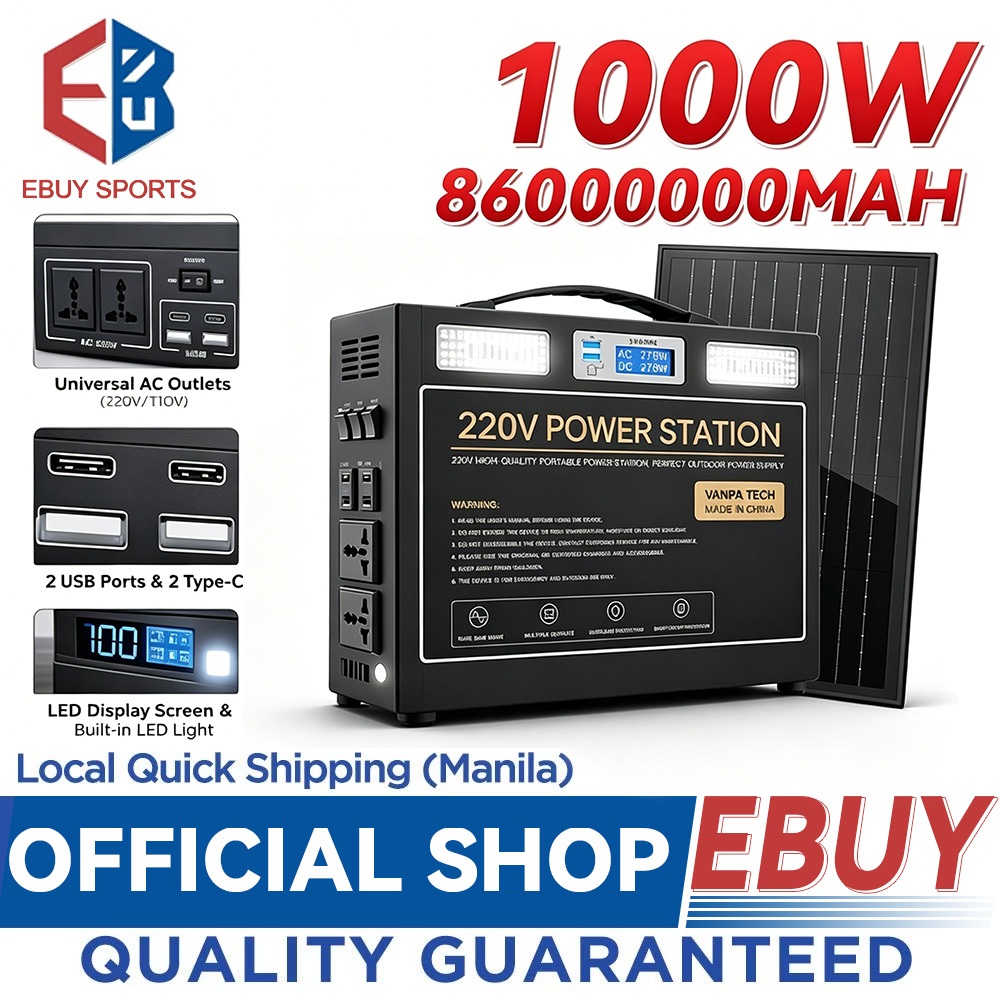 Outdoor Generator Portable Power Station 1000W 86000000MAH Power ...