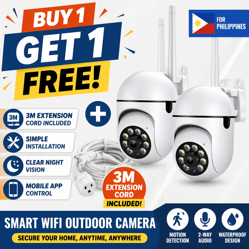 Home WiFi CCTV Camera Buy 1 Take 1plus 3MP PTZ Surveillance 3M Long ...