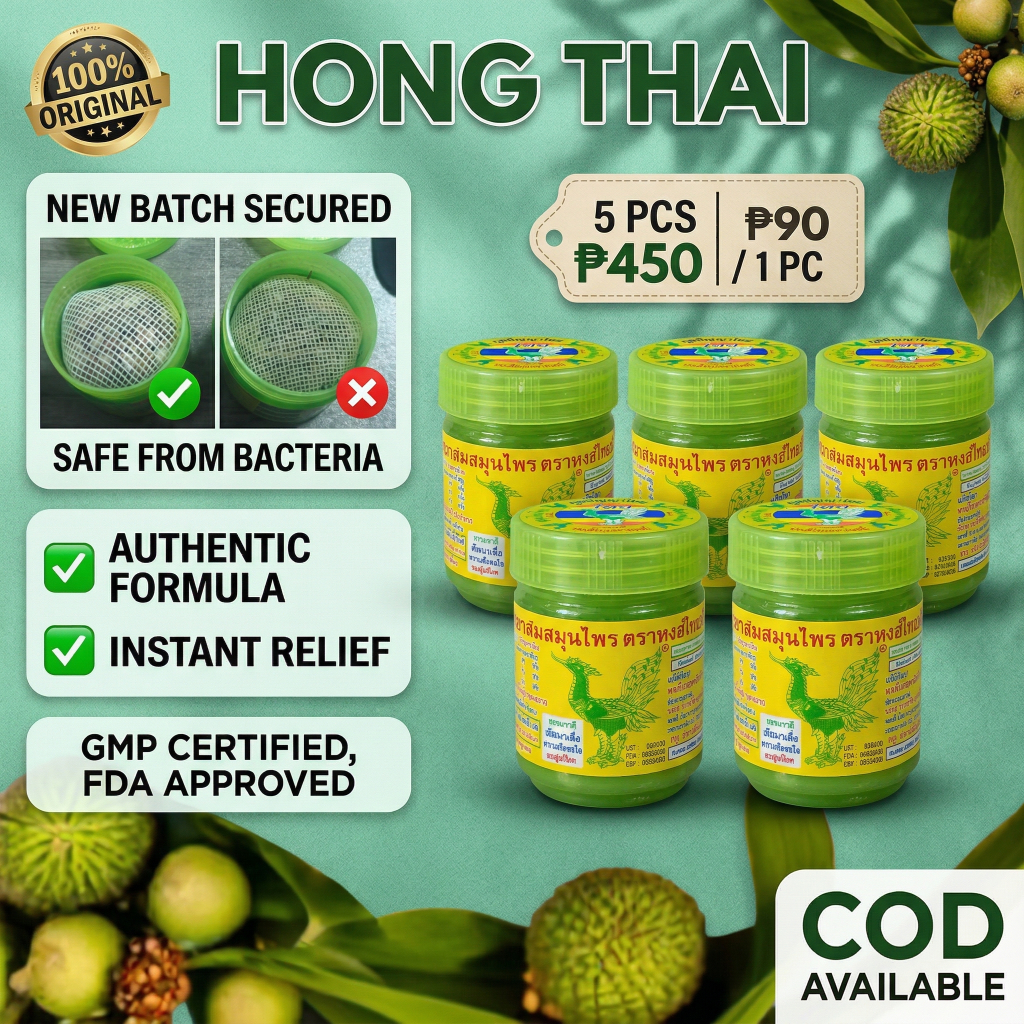 [New Batch] Hong Thai Inhaler Original Thai Herbal Nasal Relief ...