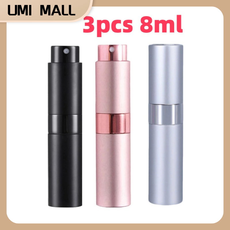 3Pcs Mini Perfume Bottle 8ml Portable Atomiser Spray Bottle Empty ...