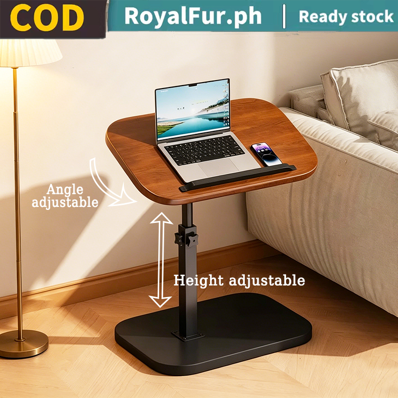 COD Adjustable Sofa Side Table Flip Laptop Table With Wheels 360 ...