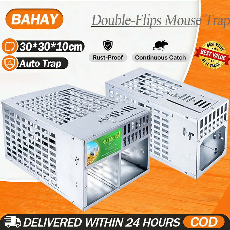 Double-door Mouse Trap Cage For Live Big Rats Heavy Duty High Quality ...