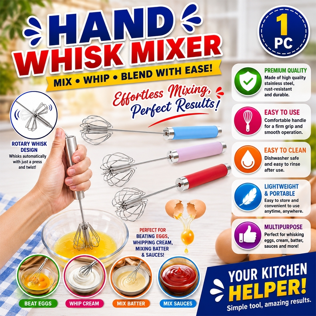 QUALITY Whisk Cream Mixer Whisk Rotating Manual Semi-Automatic Milk ...
