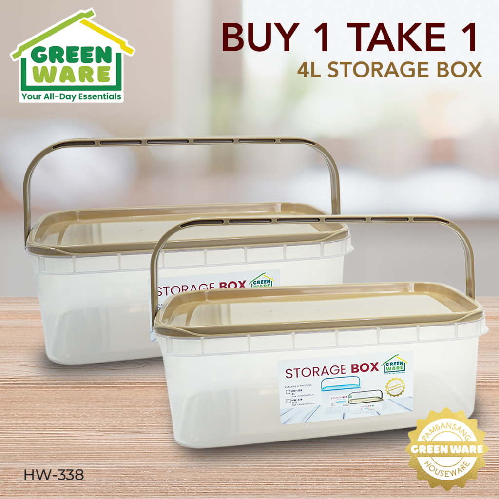 Greenware MULTIPURPOSE CONTAINER w/ Handle 4L HW-338 BUY 1 TAKE / 1PC ...