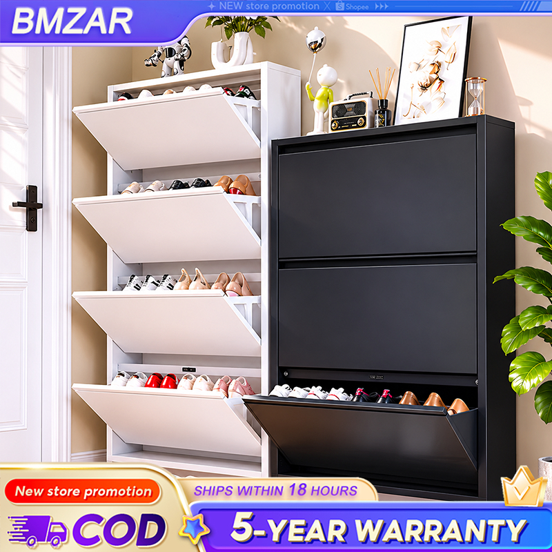 Metal Shoe Rack Steel Shoe Cabinet Big-Capacity Organizer Slim Shoe ...