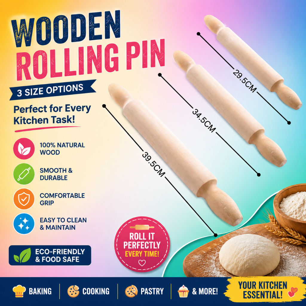 Wooden Rolling Pin for Baking Kitchen Tool | Shopee Philippines